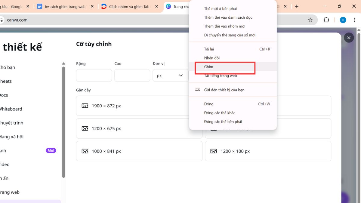 Cách ghim trang web trên thanh công cụ Google Chrome dễ làm